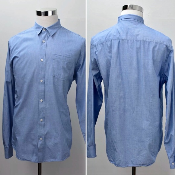 smog | Shirts | Smog Mens Slim Fit Dress Shirt Size Xl Solid Blue ...